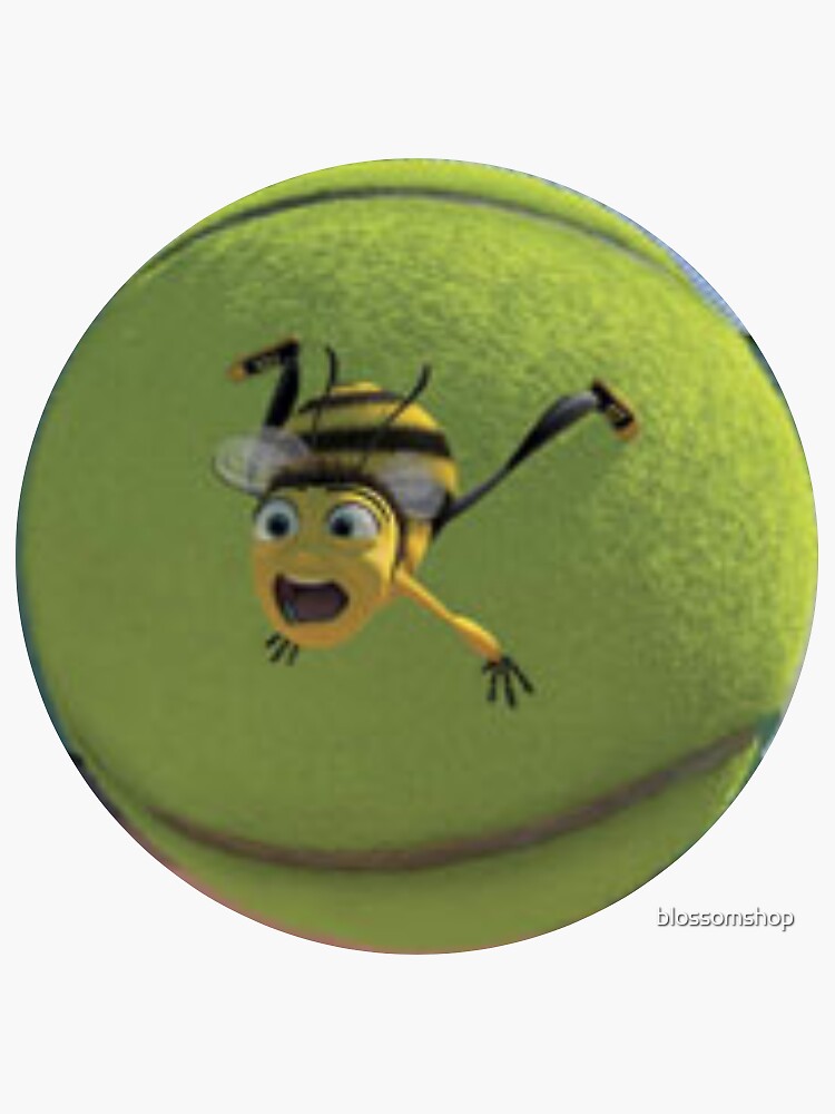 "bee movie tennis ball scene" Sticker by blossomshop | Redbubble