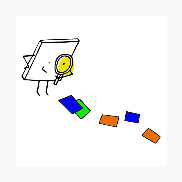 Lámina fotográfica «Detective pixel - detective de divertidos dibujos ...