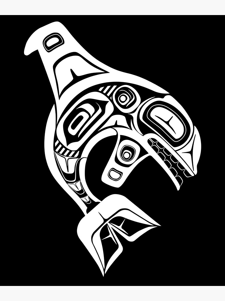"White Orca native formline design" Poster for Sale by cascadiadesigns ...