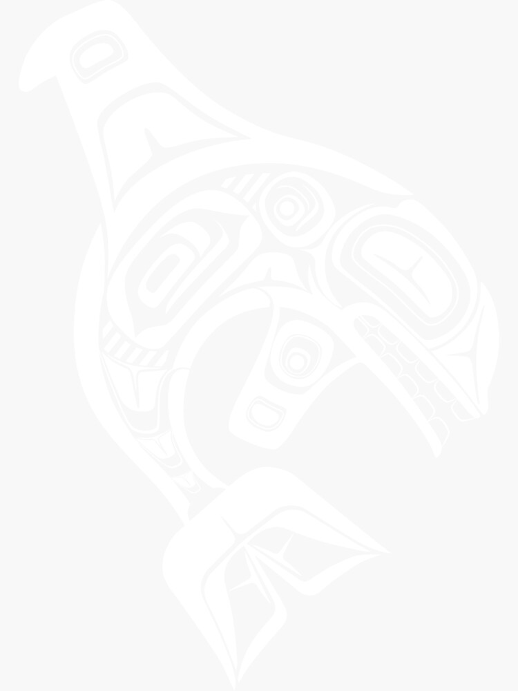 "White Orca native formline design" Sticker for Sale by cascadiadesigns ...