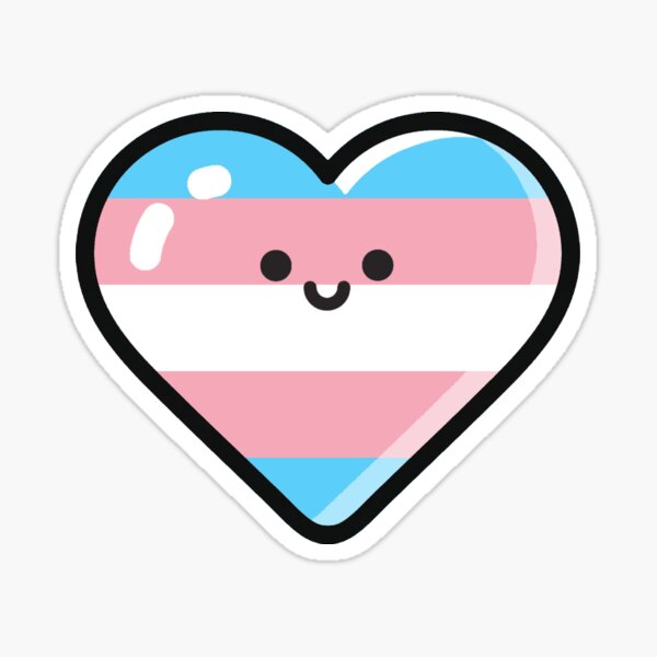 "Adorable Trans Heart ♡ Show your support!" Sticker for Sale by ...