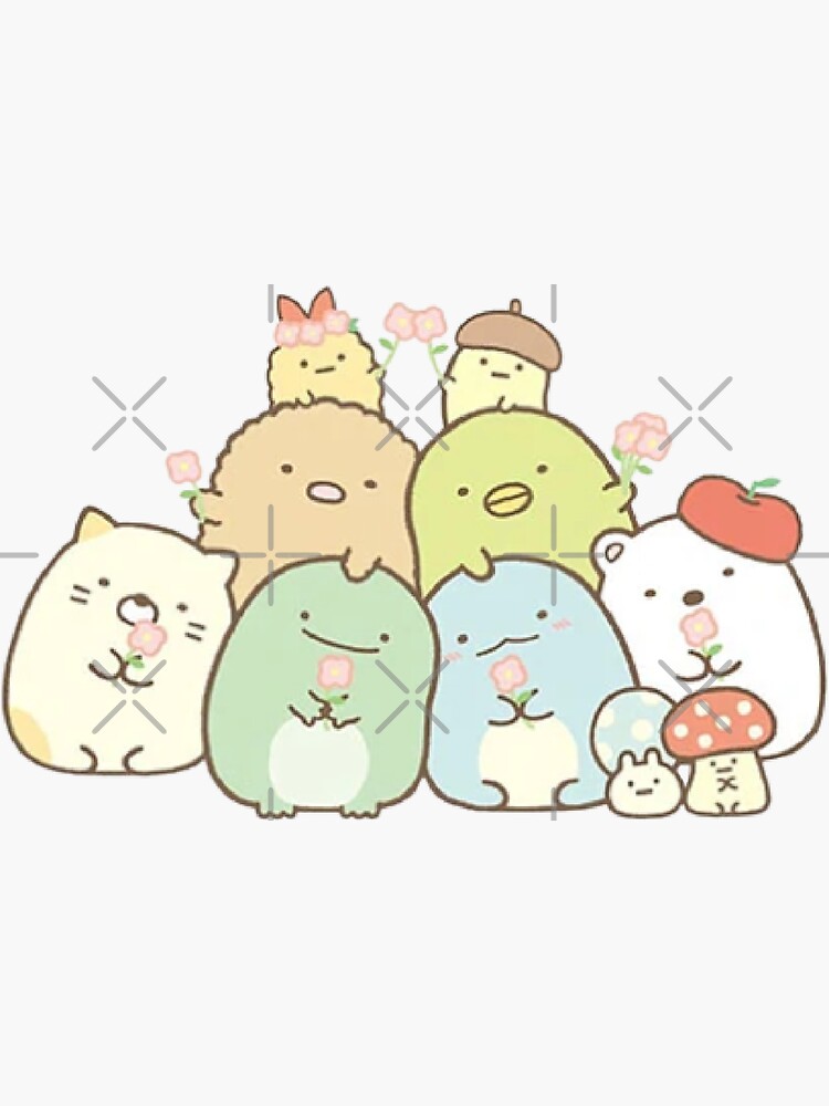 "Sumikko Gurashi Group Sticker" Sticker for Sale by rachel-designs ...