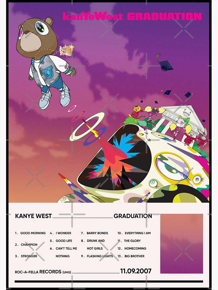"Graduation Aesthetic Tracklist" Sticker by FANTANAMOBAY | Redbubble