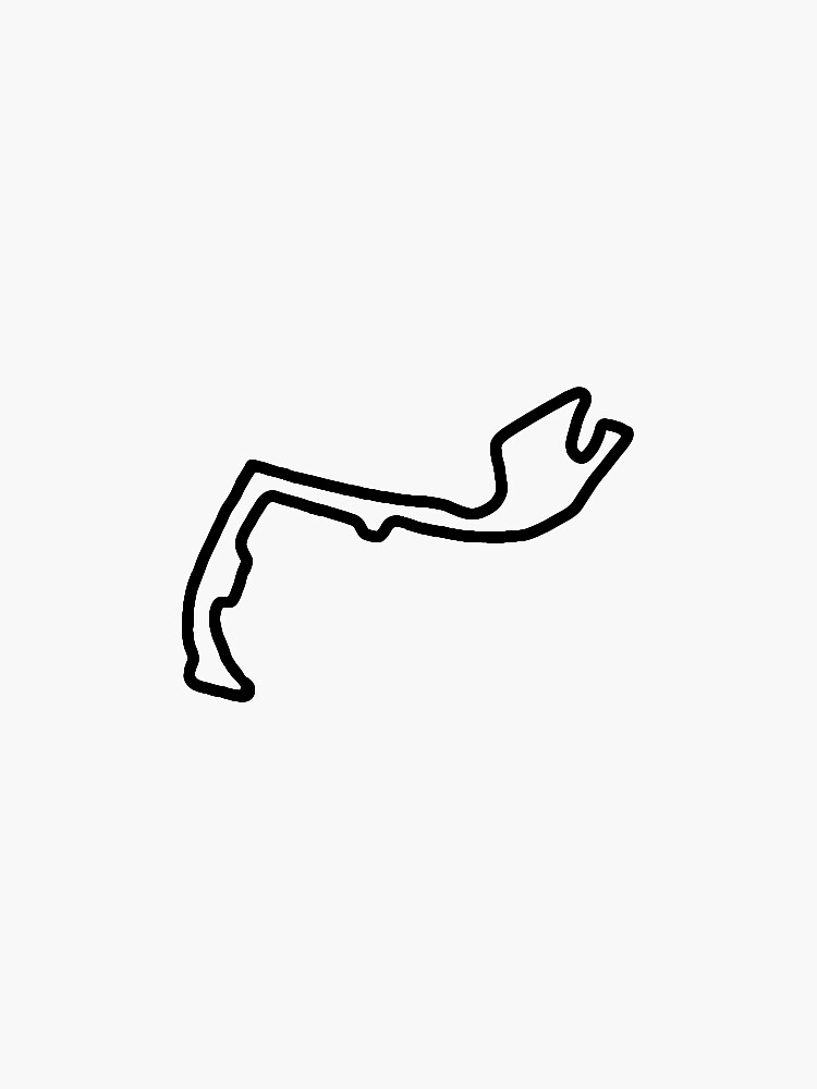 "Monaco Track Outline" Sticker for Sale by jordaypearce | Redbubble