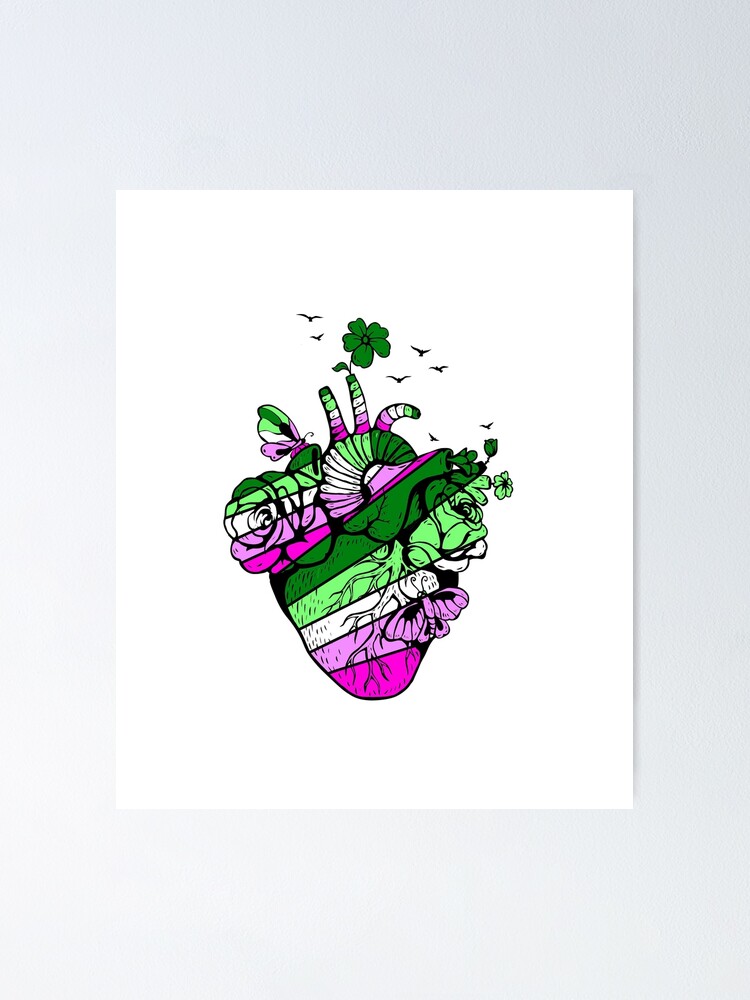 Póster «Abrosexual Corazón humano, Arte, Idea de regalo, Abro ...