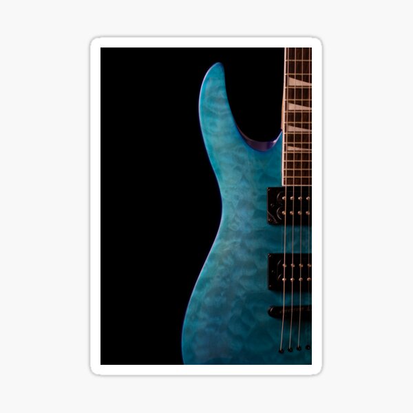 "Blue Electric Guitar" Sticker by Lathomas1 | Redbubble