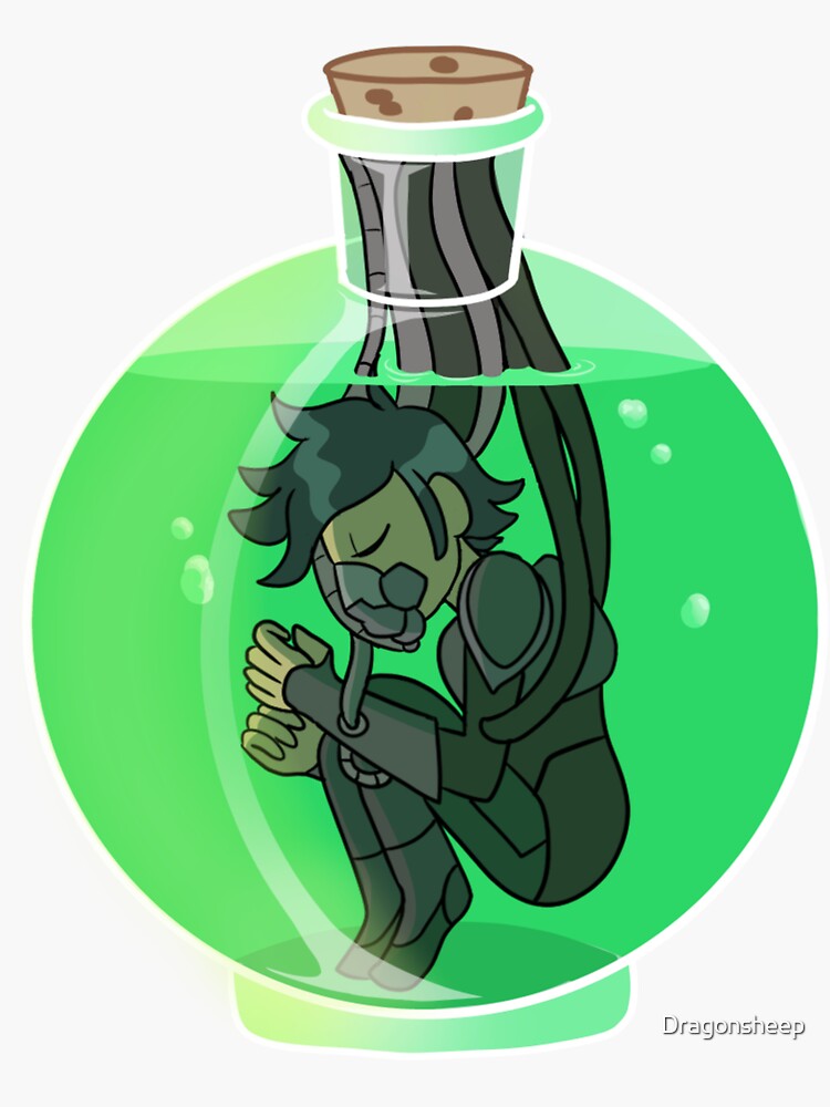 "Amphiba Healing Tank Marcy Wu in a Bottle" Sticker for Sale by ...