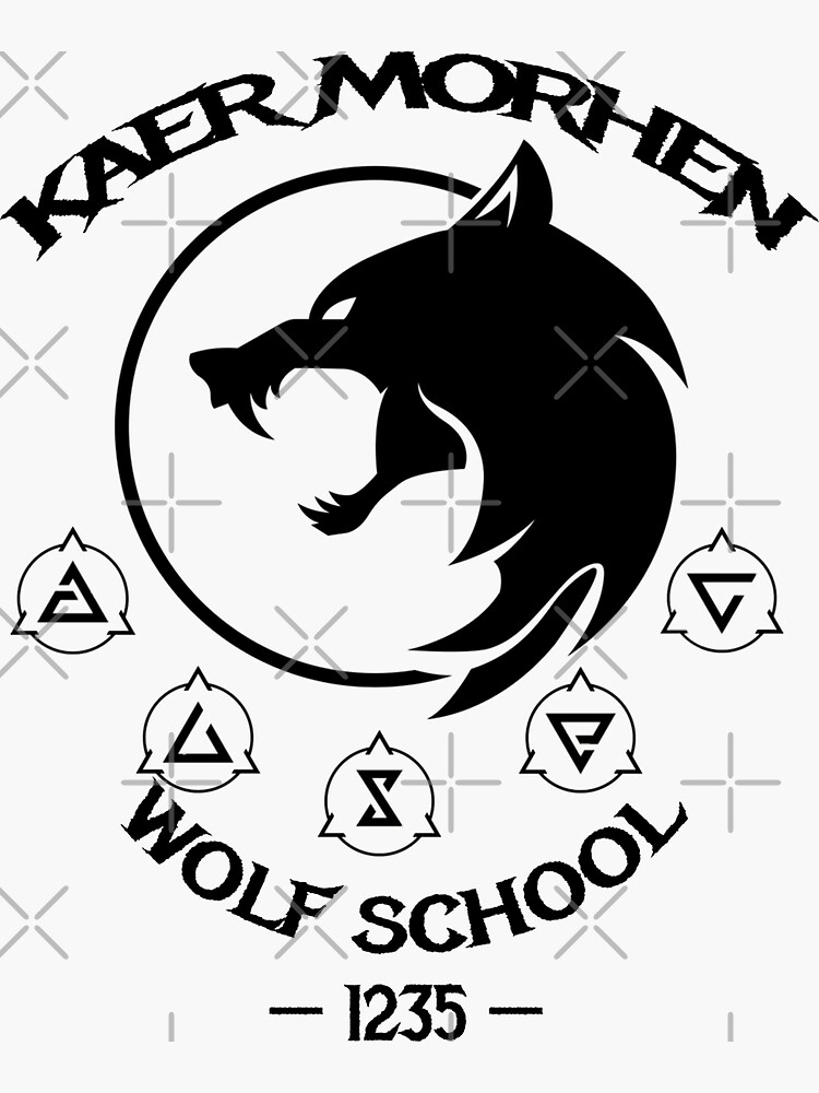 "KAER MORHEN WOLF SCHOOL" Sticker for Sale by Edgeofnowhere | Redbubble