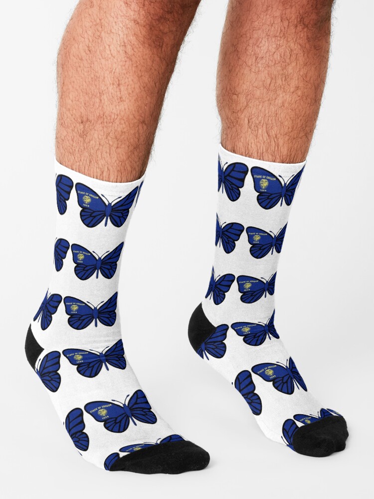 "State of Oregon Flag Butterfly " Socks for Sale by Gsallicat | Redbubble