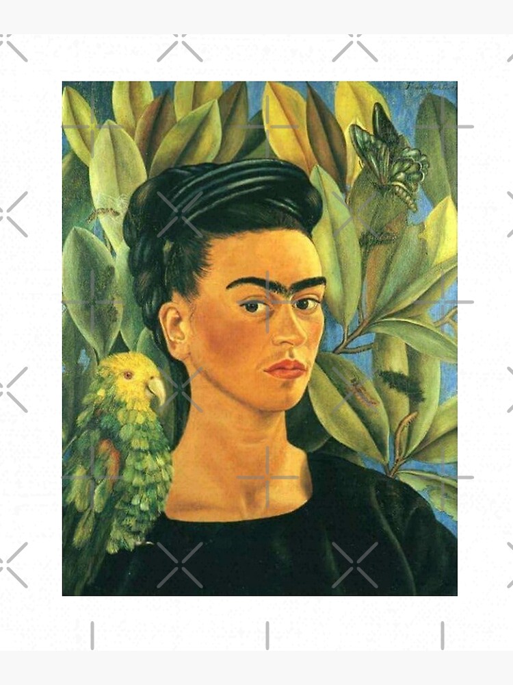 "Frida Kahlo Self Portrait with Bonito" Poster for Sale by Vitage-Art45 ...