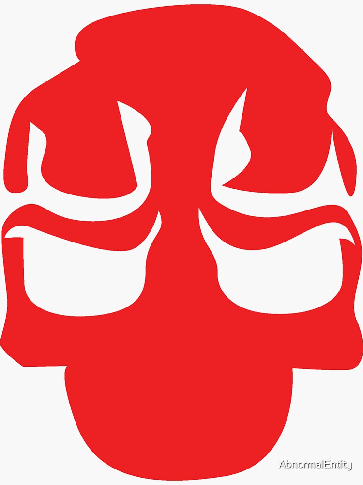 "Red Abnormal Entity Skull Logo" Sticker for Sale by AbnormalEntity ...