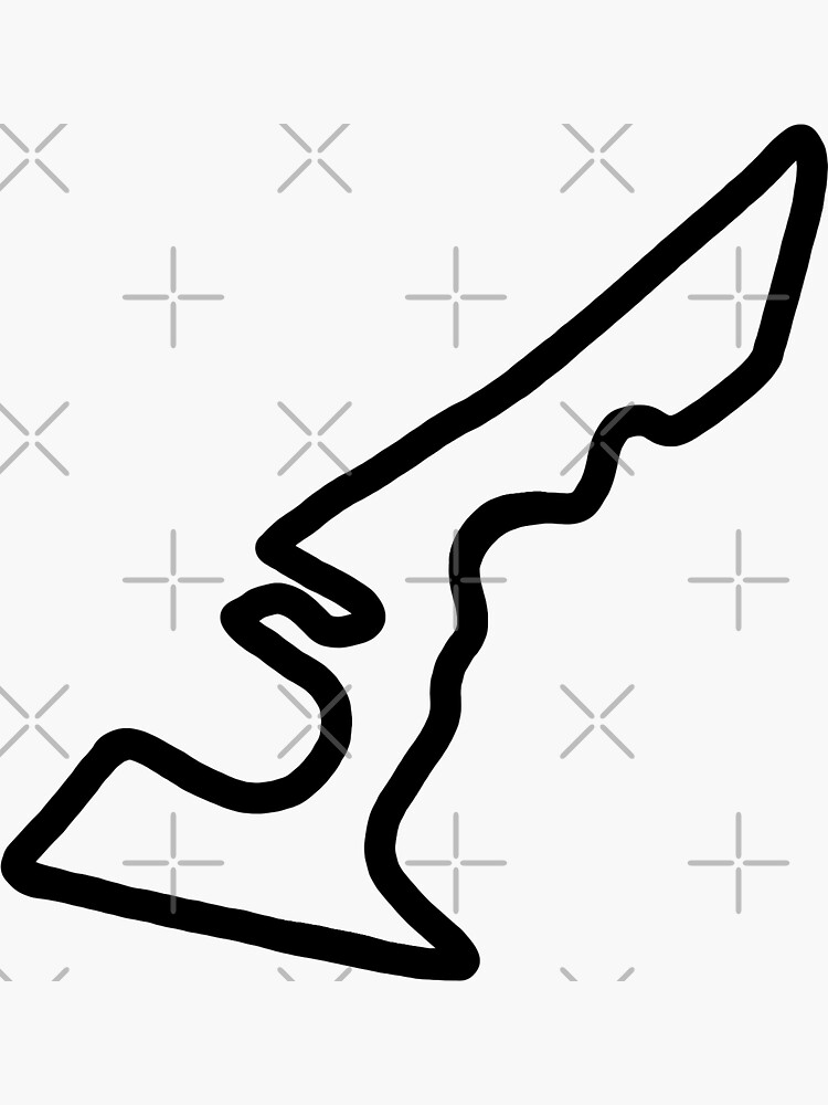 "US GP Track Outline" Sticker by jordaypearce | Redbubble