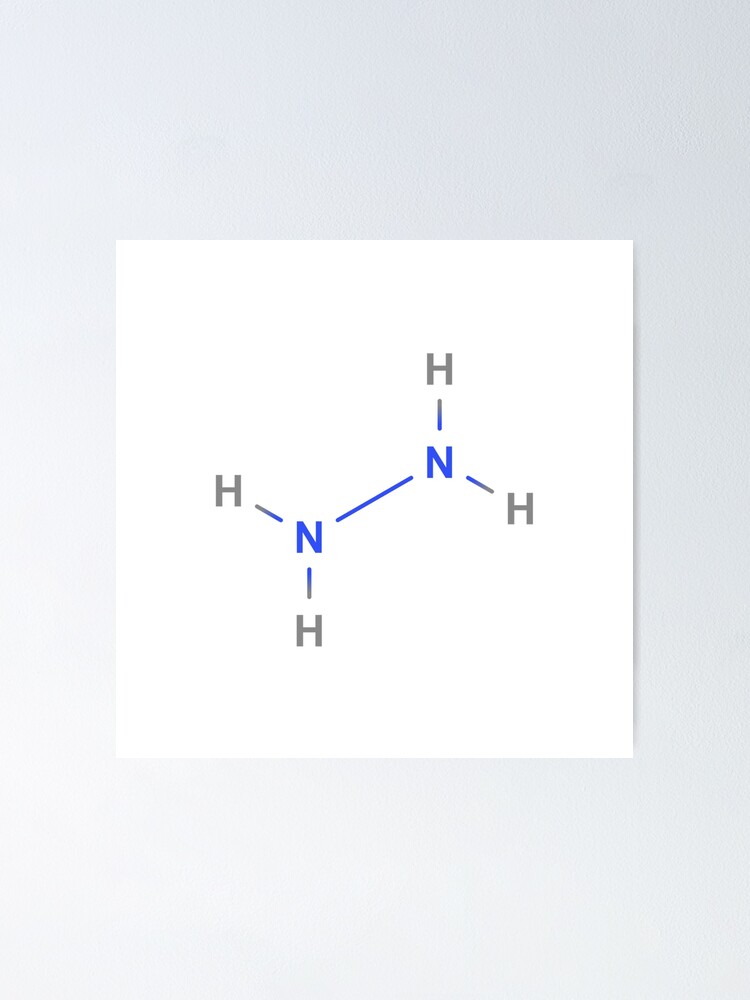 "Hydrazine Rocket Fuel Molecule" Poster by razor7877 | Redbubble