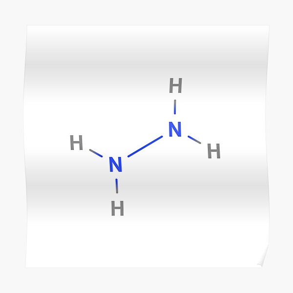 "Hydrazine Rocket Fuel Molecule" Poster by razor7877 | Redbubble