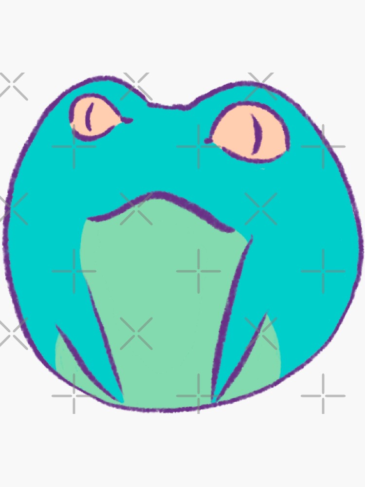 "Goofy Frog - Teal" Sticker for Sale by Risky-Biznus | Redbubble