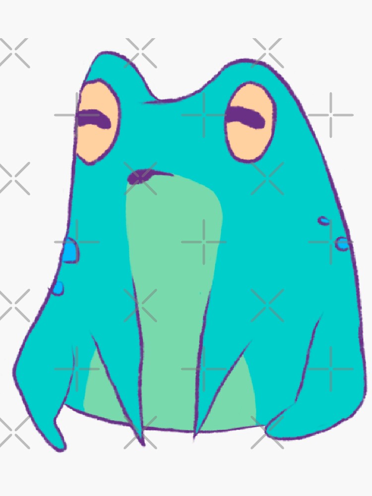 "Goofy Frog - Teal" Sticker by Risky-Biznus | Redbubble