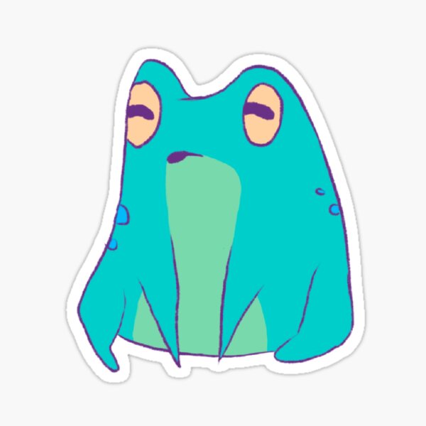 "Goofy Frog - Teal" Sticker by Risky-Biznus | Redbubble