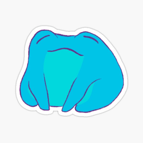 "Goofy Frog - Blue" Sticker for Sale by Risky-Biznus | Redbubble