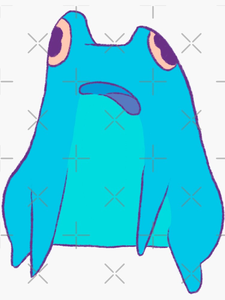 "Goofy Frog - Blue" Sticker for Sale by Risky-Biznus | Redbubble