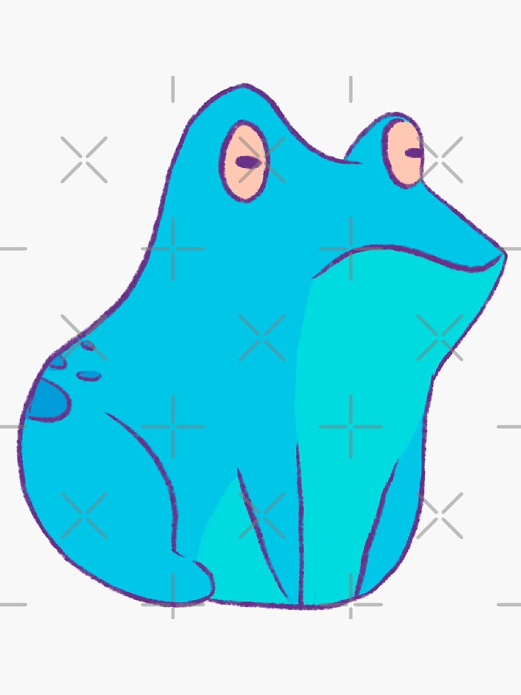 "Goofy Frog - Blue" Sticker by Risky-Biznus | Redbubble
