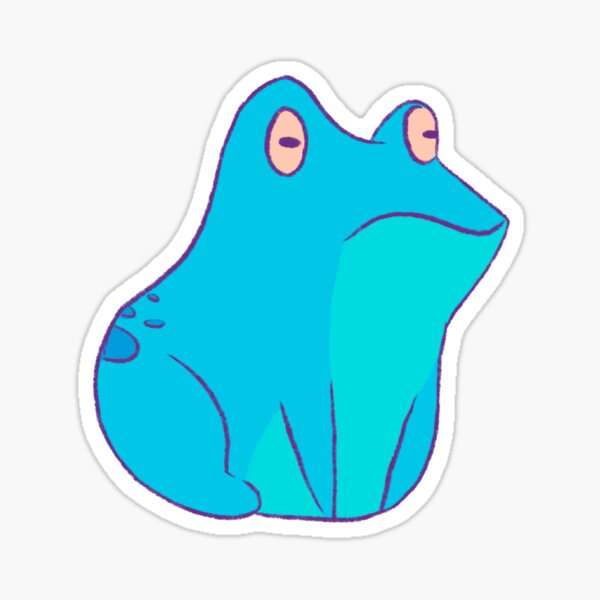 "Goofy Frog - Blue" Sticker by Risky-Biznus | Redbubble