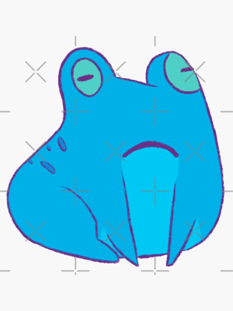 "Goofy Frog - Blue" Sticker for Sale by Risky-Biznus | Redbubble