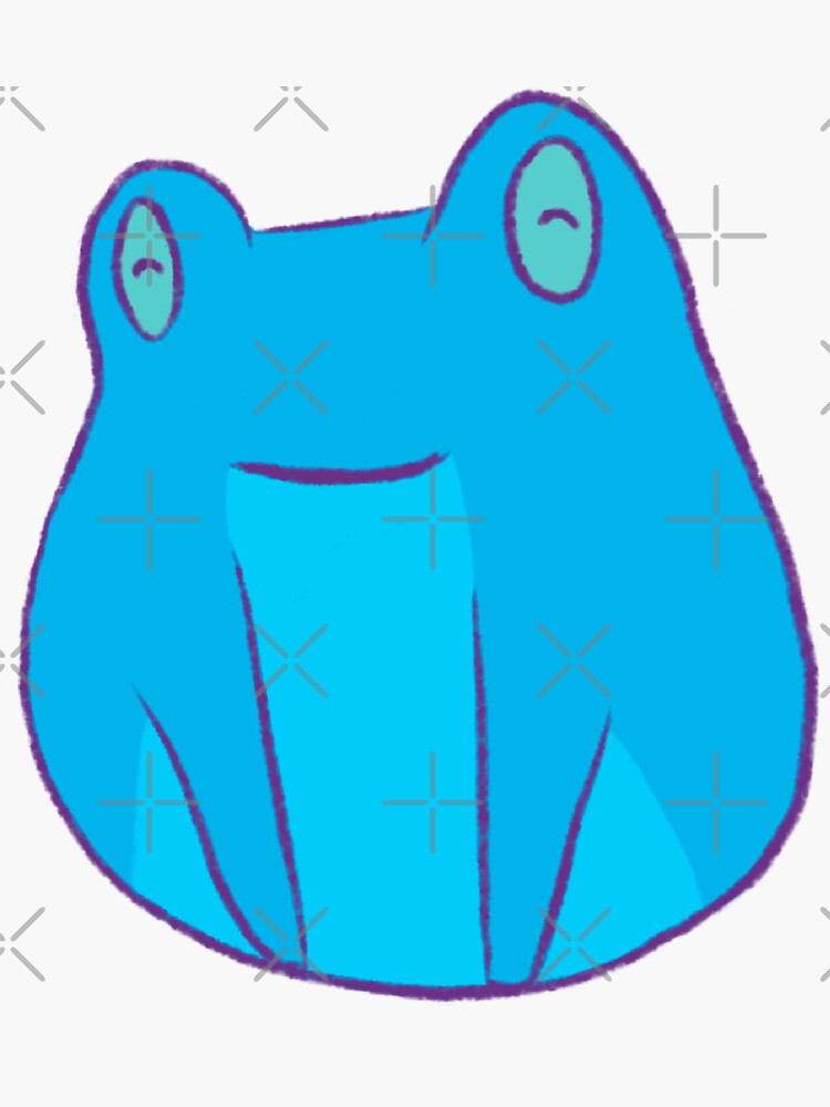 "Goofy Frog - Blue" Sticker by Risky-Biznus | Redbubble