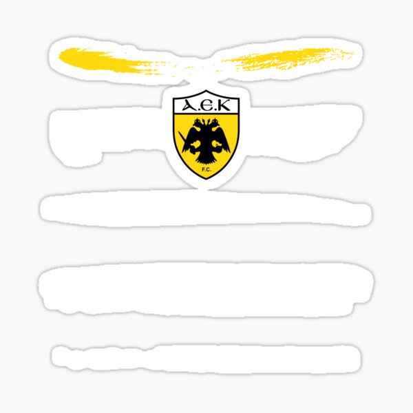 "AEK - AEK ATHENS" Sticker for Sale by Footballart- | Redbubble