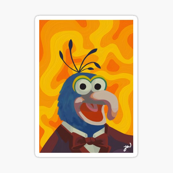"Gonzo Painting (version 2/2 - yellow background)" Sticker for Sale by ...