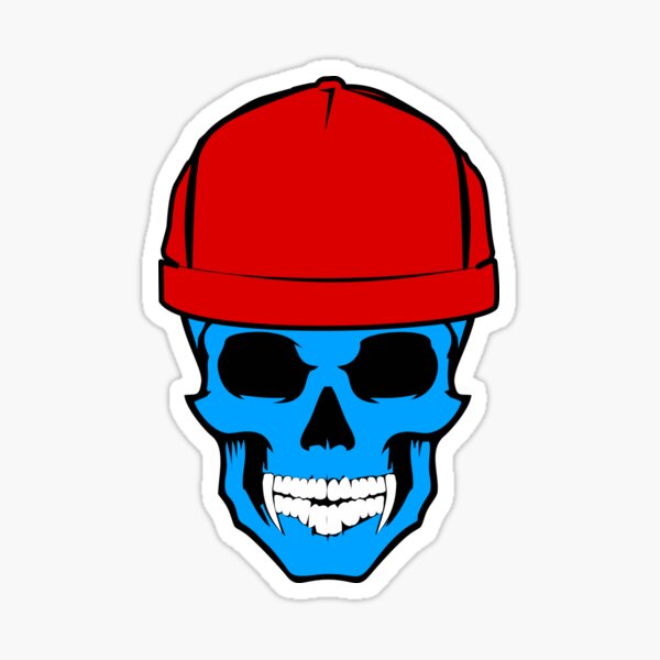 "blue skull" Sticker for Sale by namifile | Redbubble