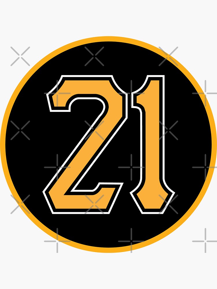 "Numero 21, number 21, pirates Roberto Clemente MLB " Sticker for Sale ...