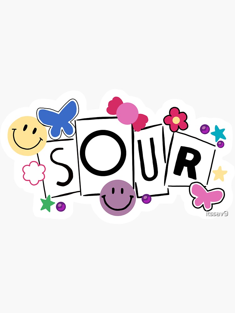 "Sour Artwork " Sticker for Sale by itssav9 | Redbubble