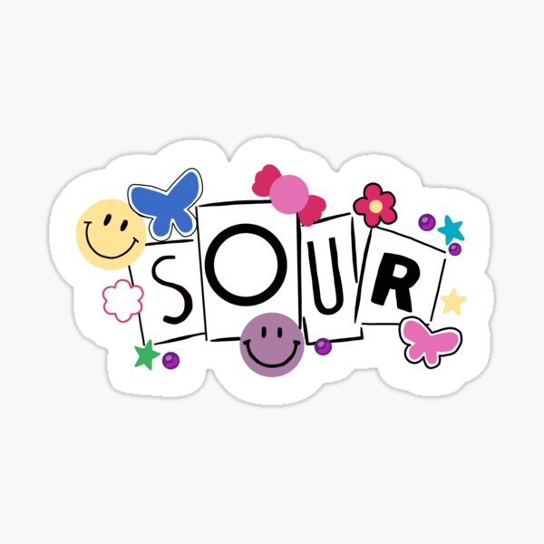 "Sour Artwork " Sticker for Sale by itssav9 | Redbubble