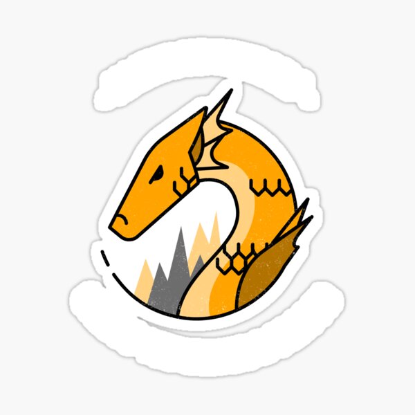 "Simple Dragon Drawing Design 4" Sticker for Sale by 2sik | Redbubble