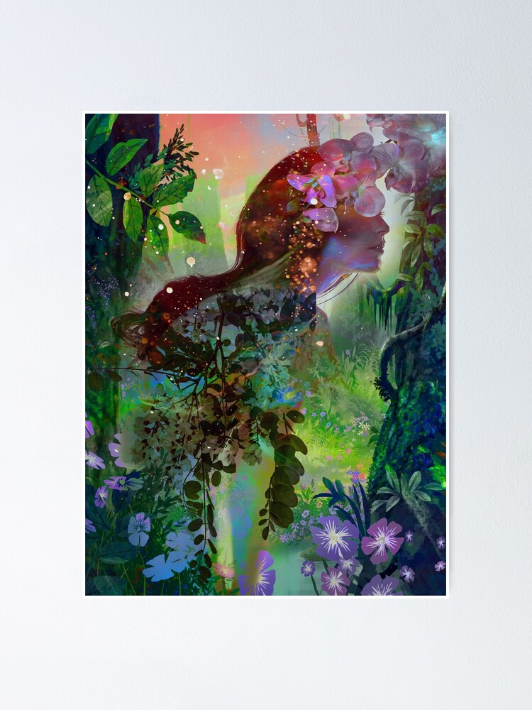 "Jungle Aya Goddess Art" Poster for Sale by Mystikosart | Redbubble