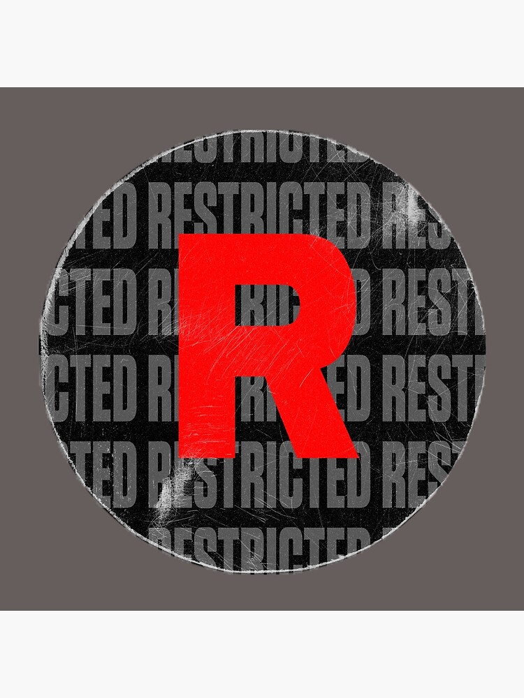 "Rated R Restricted Retro VHS Sticker" Poster by wildeyemovies | Redbubble