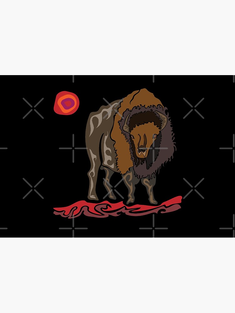 Póster « Buffalo Enseñanza del respeto Manaajiiwewin Ojibwe WAWEZHI ...