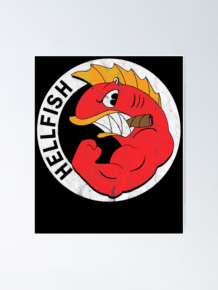 "The Flying Hellfish Logo " Poster for Sale by montgomerye | Redbubble