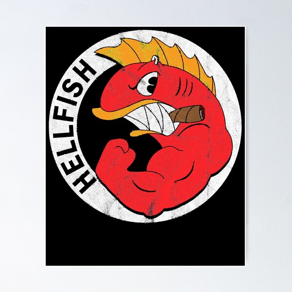 "The Flying Hellfish Logo " Poster for Sale by montgomerye | Redbubble