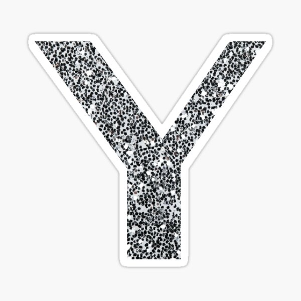 "Silver Letter Y" Sticker by Maddiedevitt | Redbubble
