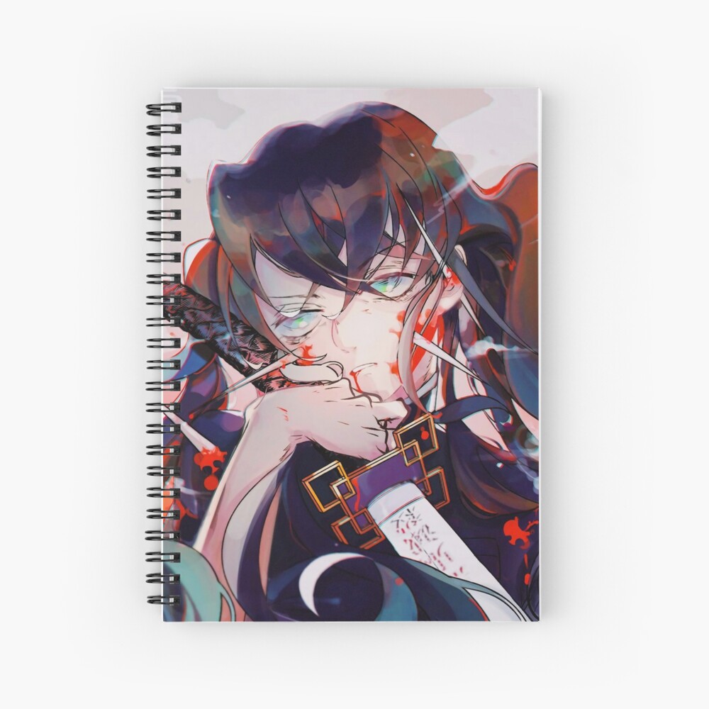 "Muichiro Tokito Demon Slayer " Spiral Notebook by KarinaTaisha | Redbubble