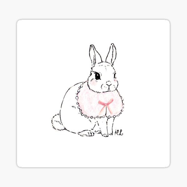 "white rabbit " Sticker for Sale by faryland | Redbubble