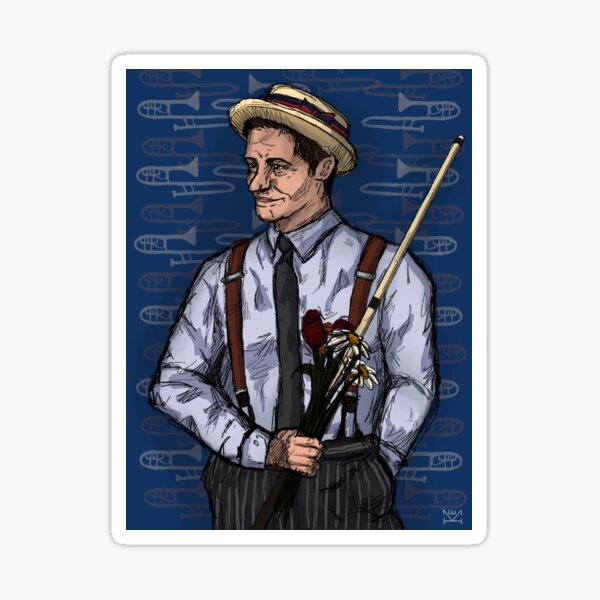 "music man" Sticker by chublart | Redbubble