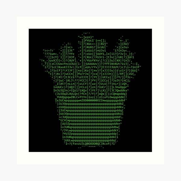 "French fries emoji Ascii Art" Art Print for Sale by typo-n-quotes ...