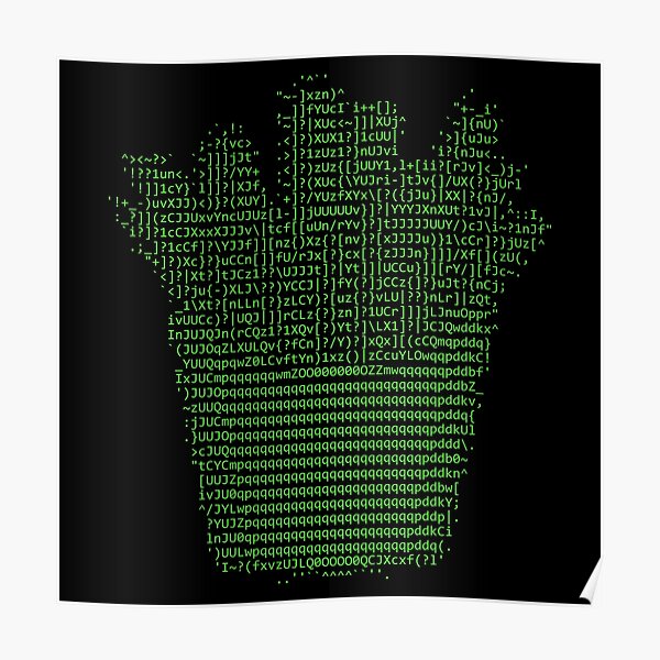 "French fries emoji Ascii Art" Poster for Sale by typo-n-quotes | Redbubble