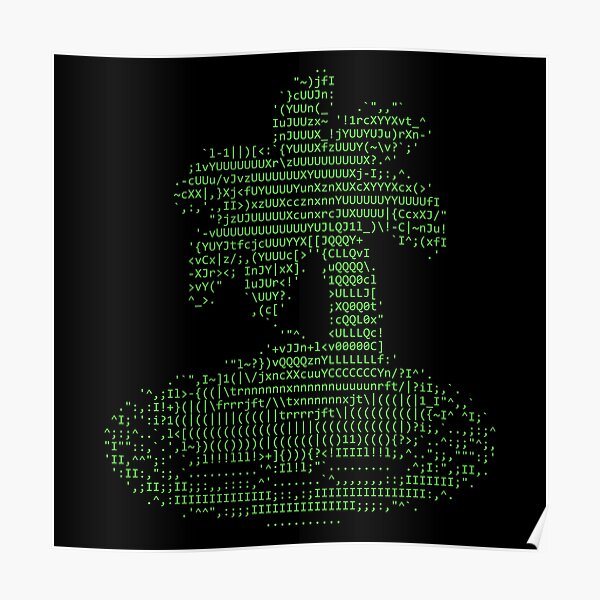 "Desert Island emoji Ascii Art" Poster for Sale by typo-n-quotes ...