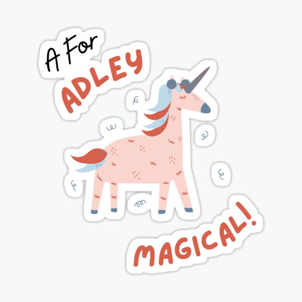 "A For Adley Tshirt - A For Adley Magiccal Sticker" Sticker for Sale by ...