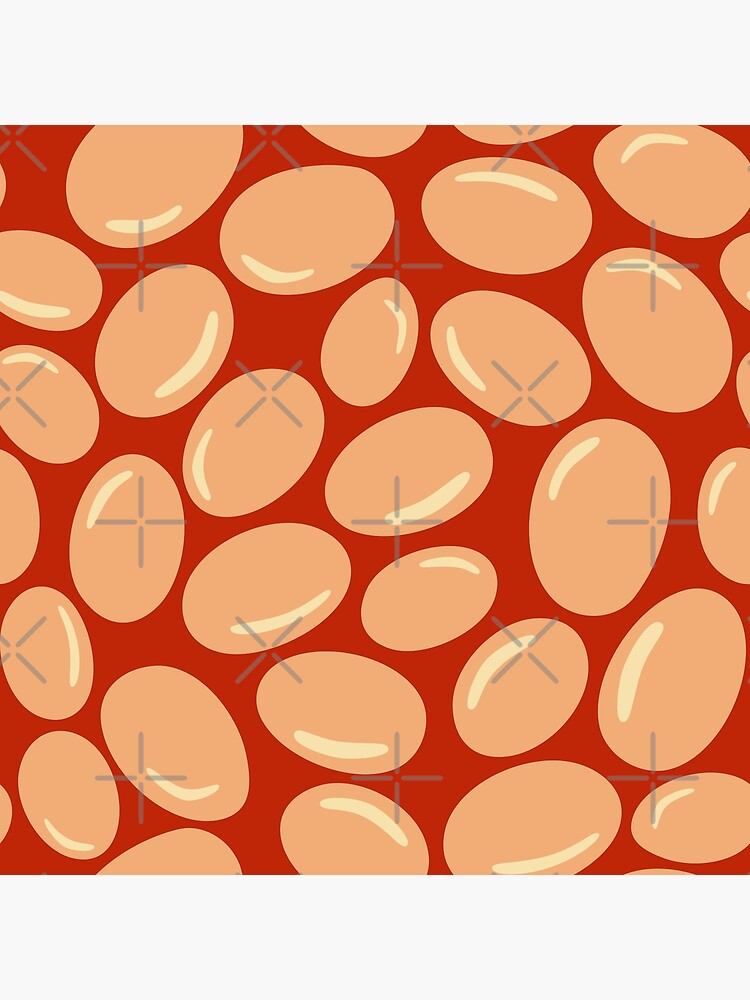 "Baked Beans Illustrated Pattern British Food" Poster for Sale by ...