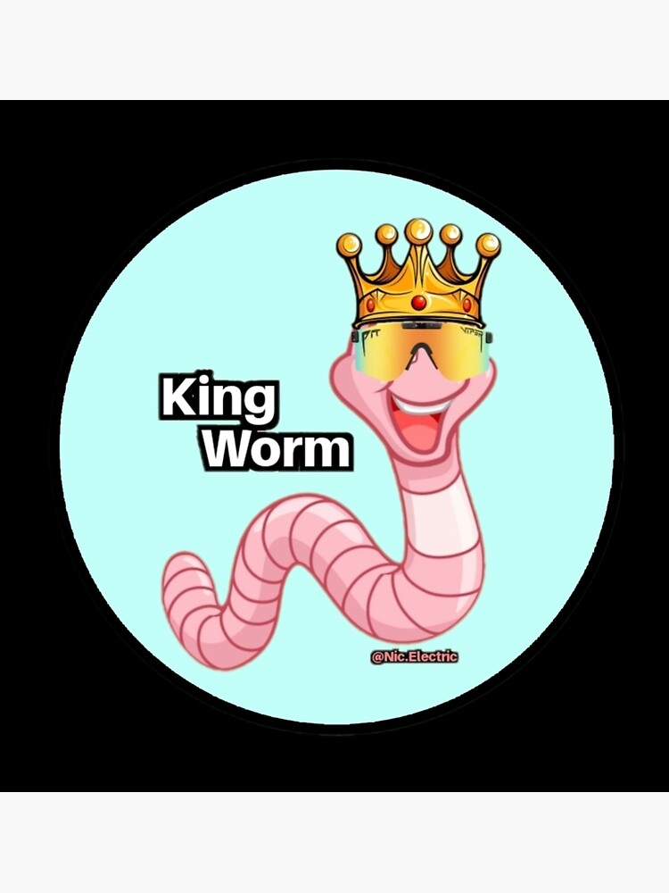"King Worm" Sticker for Sale by NicElectric | Redbubble
