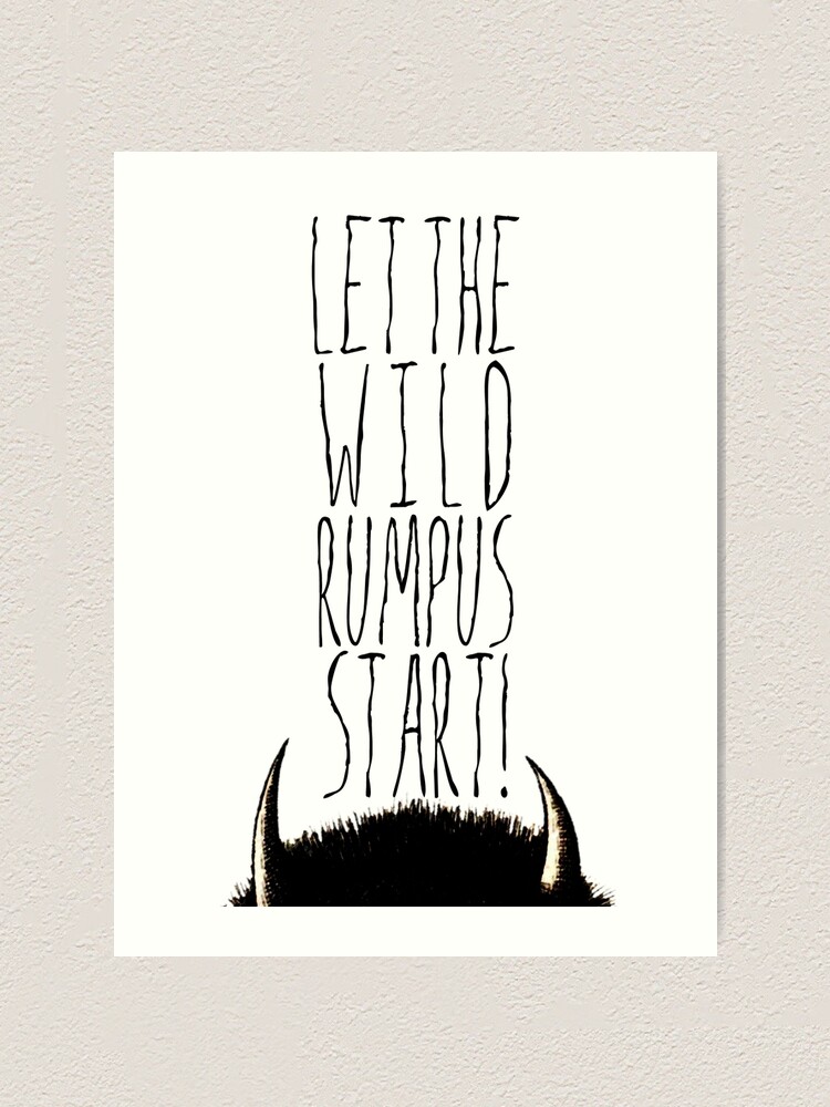 "Where the Wild Things Are - Rumpus Start Cutout" Art Print by ...